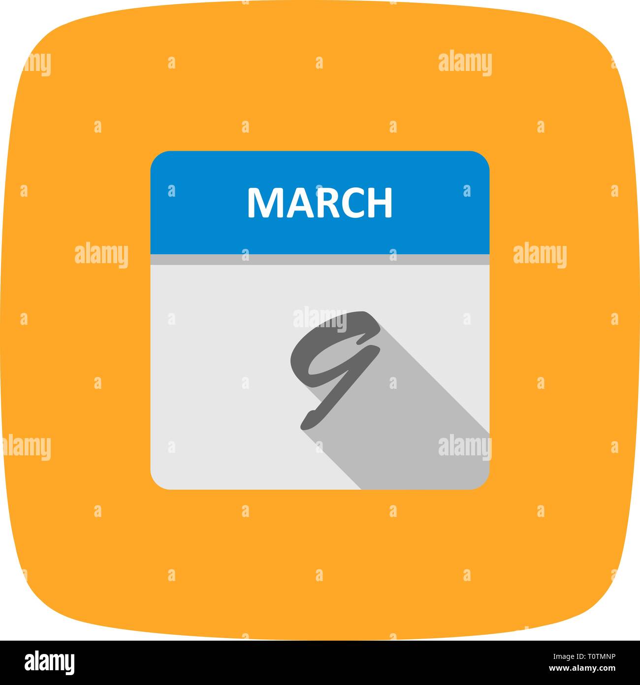 March 9th Date on a Single Day Calendar Stock Photo - Alamy