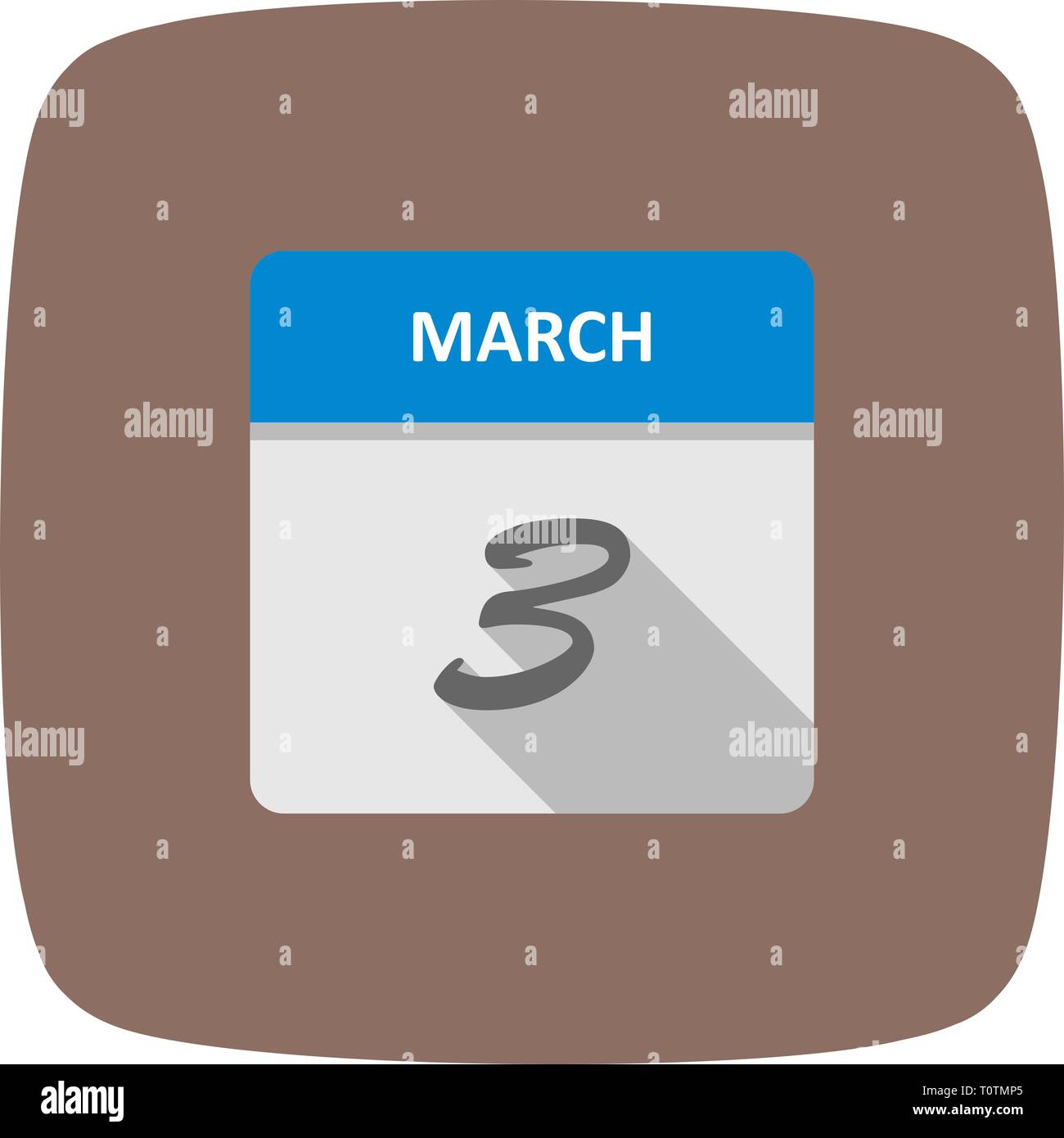 March 3rd Date on a Single Day Calendar Stock Photo - Alamy