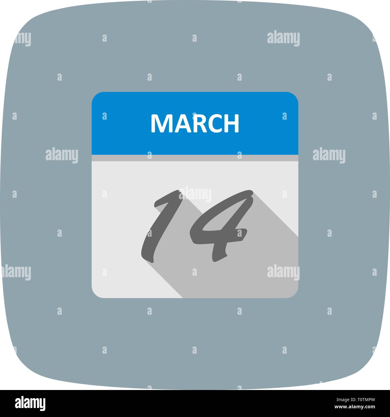 March 14th Date on a Single Day Calendar Stock Photo - Alamy