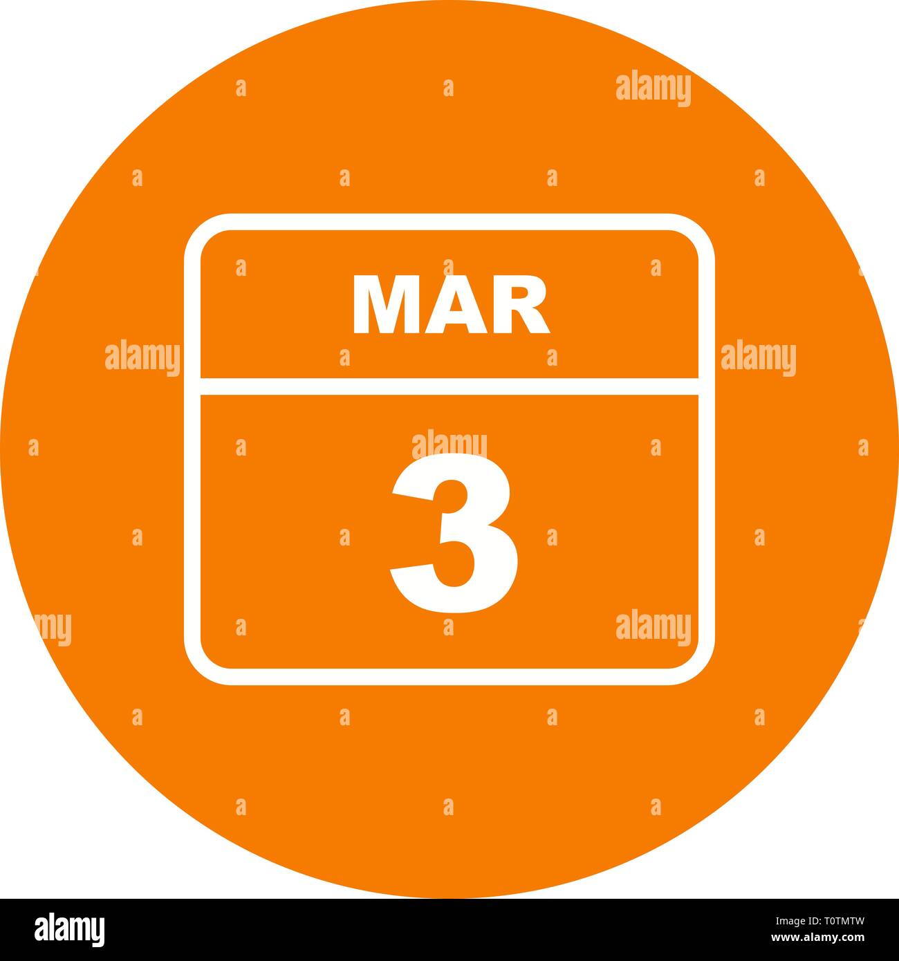 March 3rd Date on a Single Day Calendar Stock Photo - Alamy