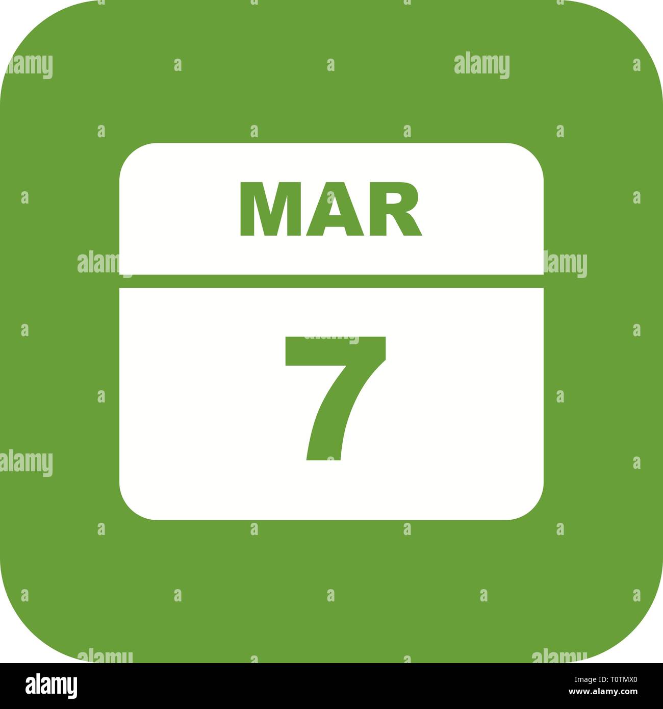 March 7th Date on a Single Day Calendar Stock Photo - Alamy