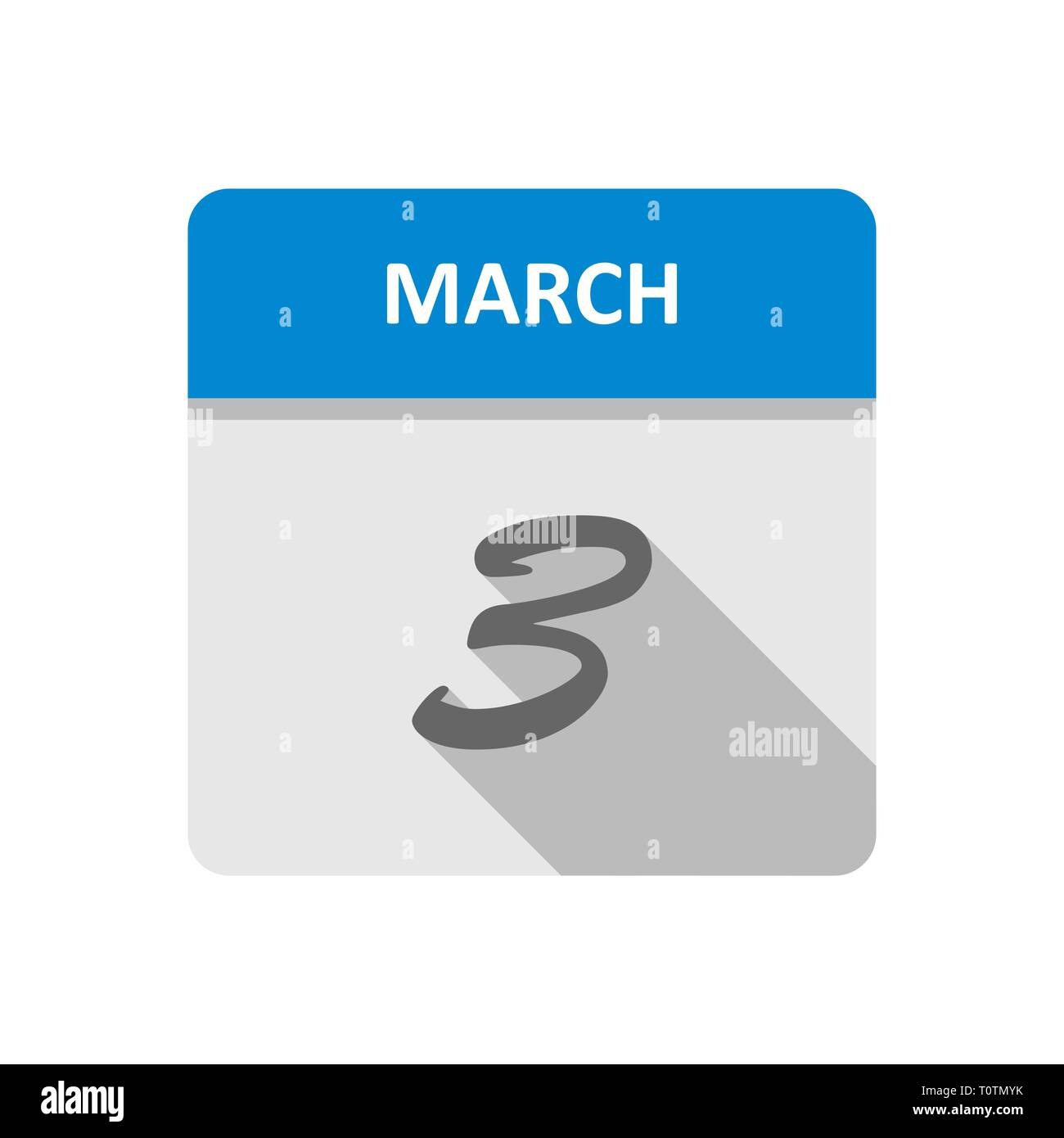 March 3rd Date on a Single Day Calendar Stock Photo - Alamy