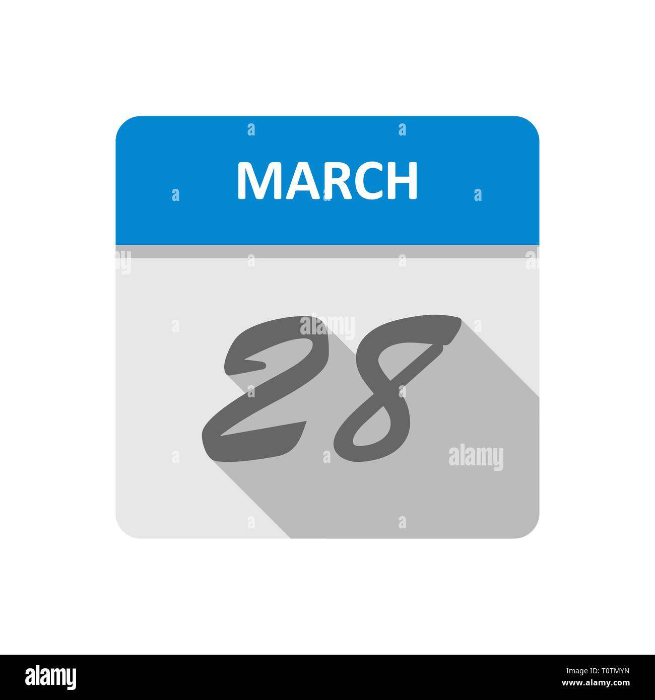 March 28th Date on a Single Day Calendar Stock Photo - Alamy