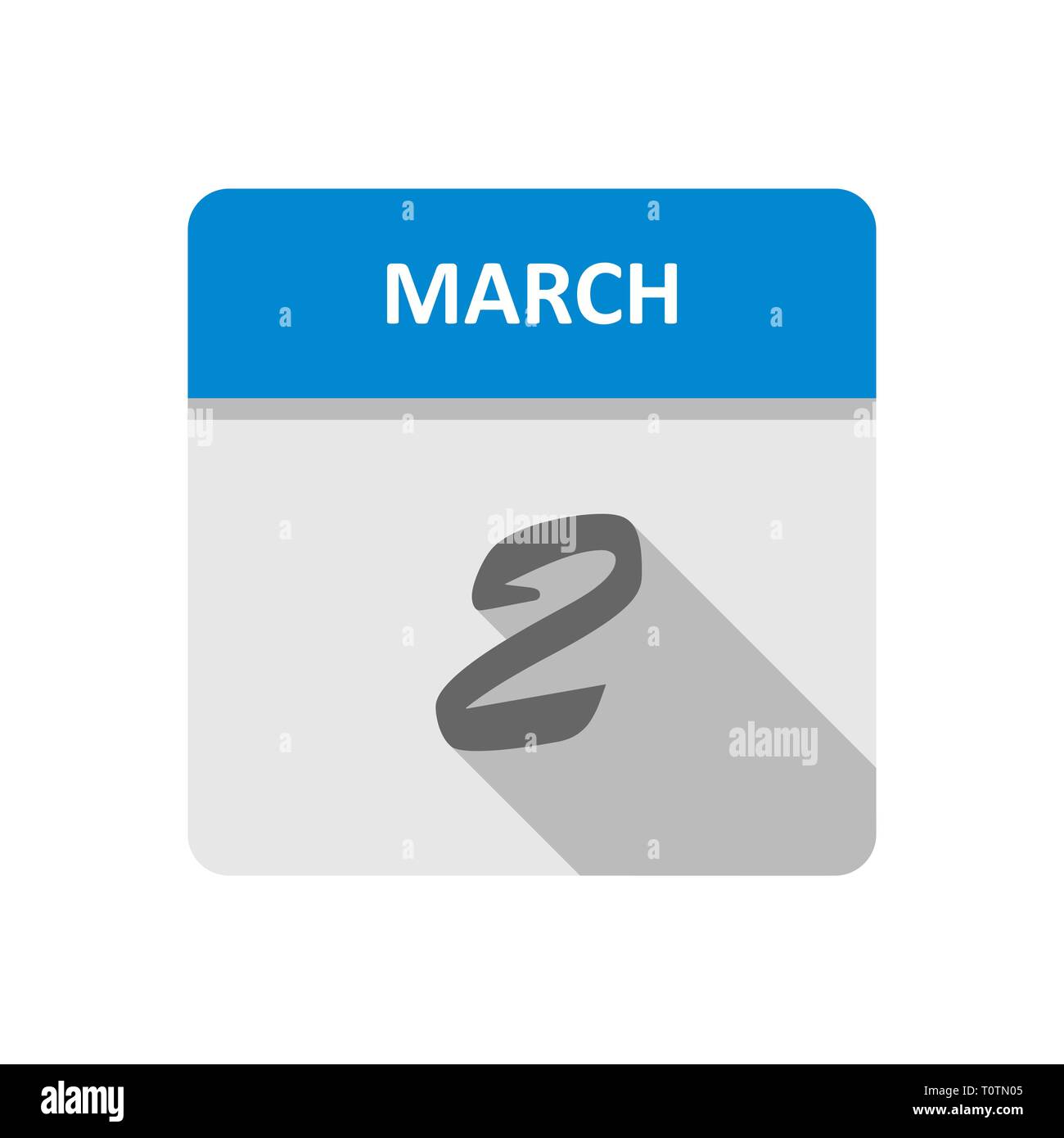 March 2nd Date on a Single Day Calendar Stock Photo - Alamy