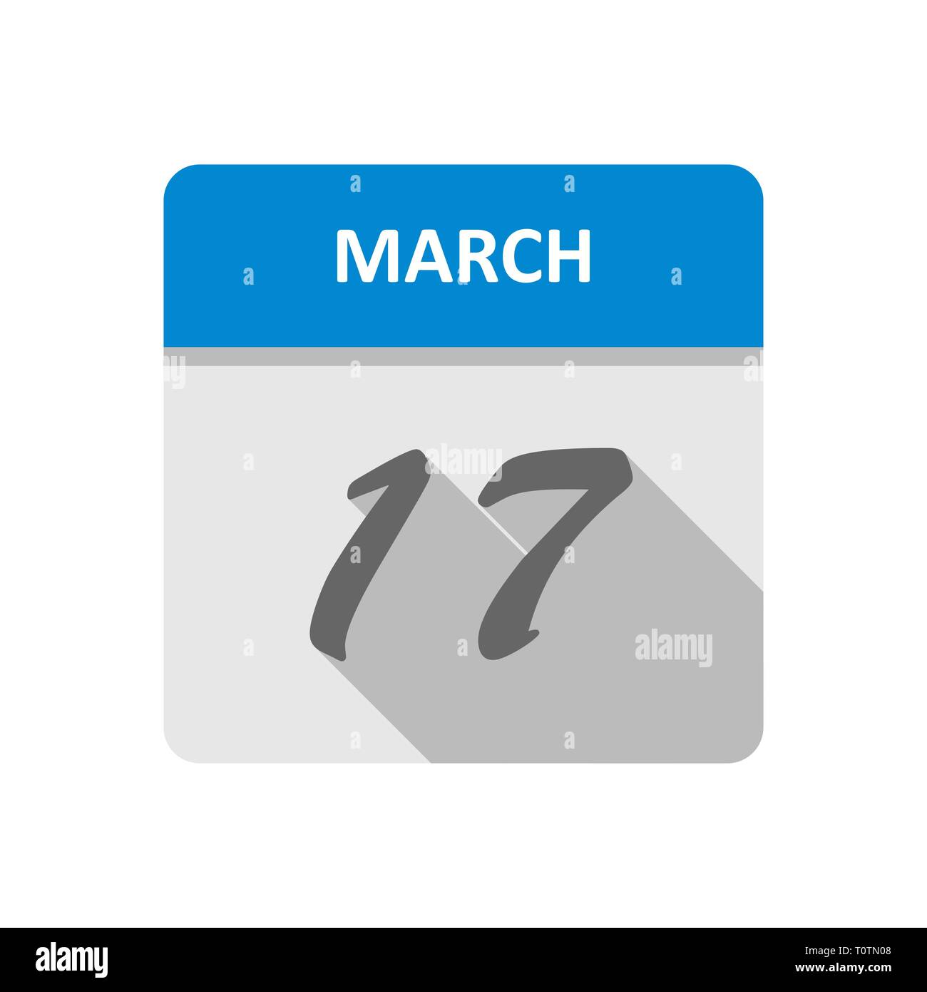 March 17th Date on a Single Day Calendar Stock Photo - Alamy