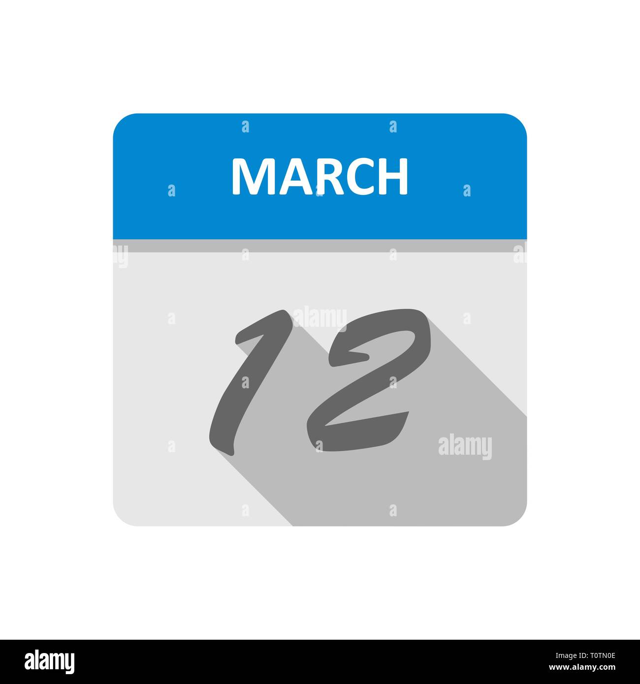 March 12th Date on a Single Day Calendar Stock Photo - Alamy