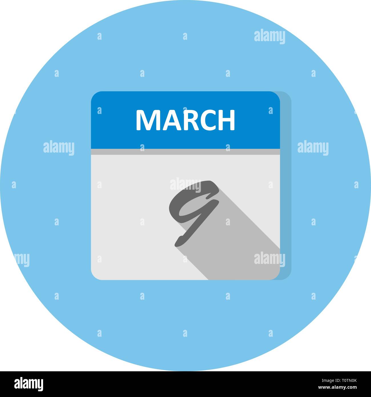 March 9th Date on a Single Day Calendar Stock Photo - Alamy