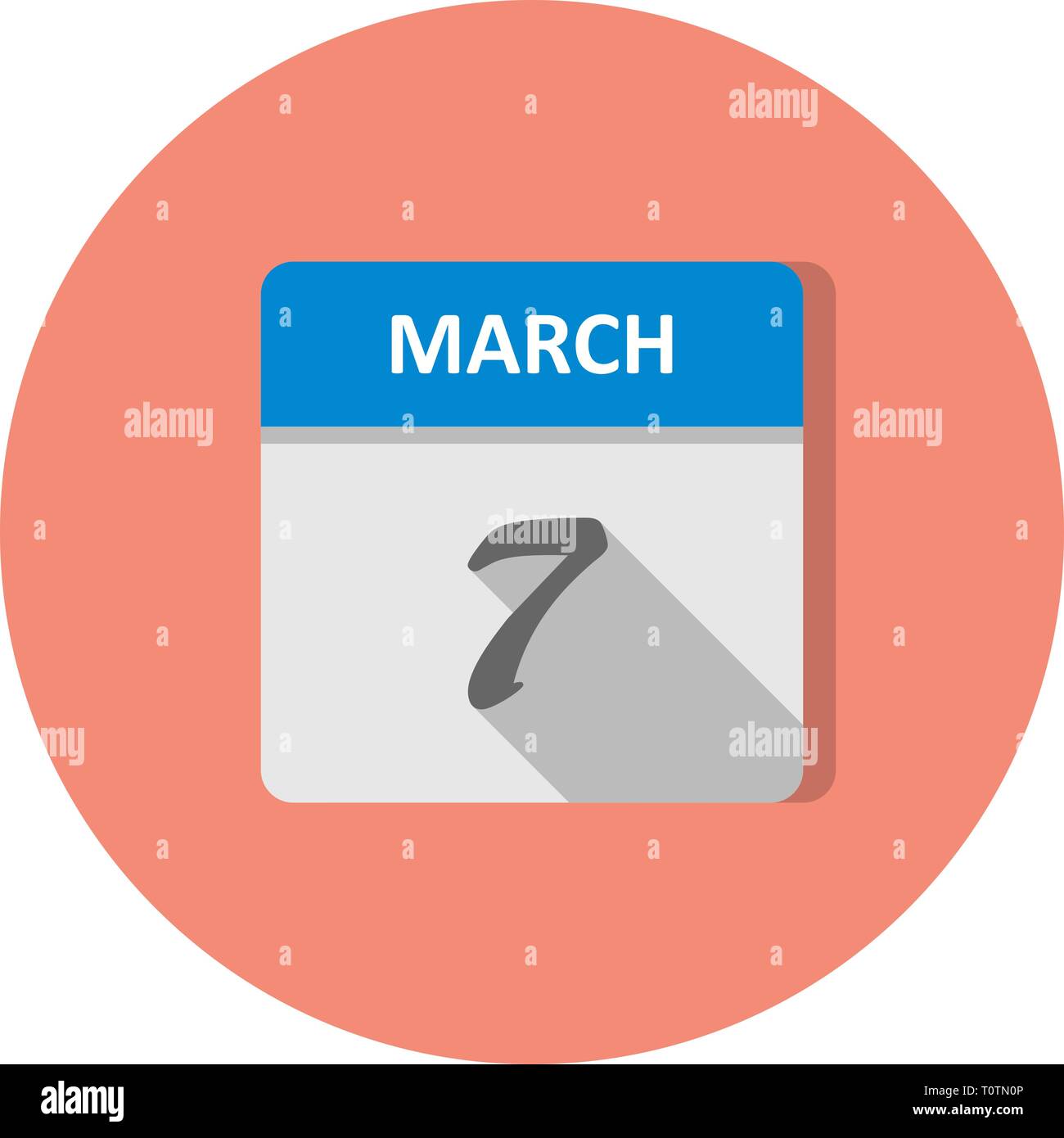 March 7th Date on a Single Day Calendar Stock Photo - Alamy