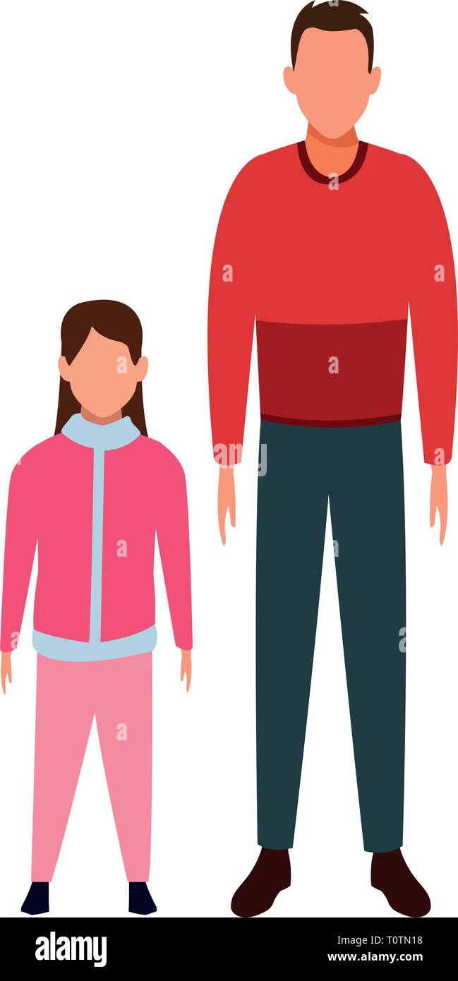 young man and child avatar Stock Vector Image & Art - Alamy