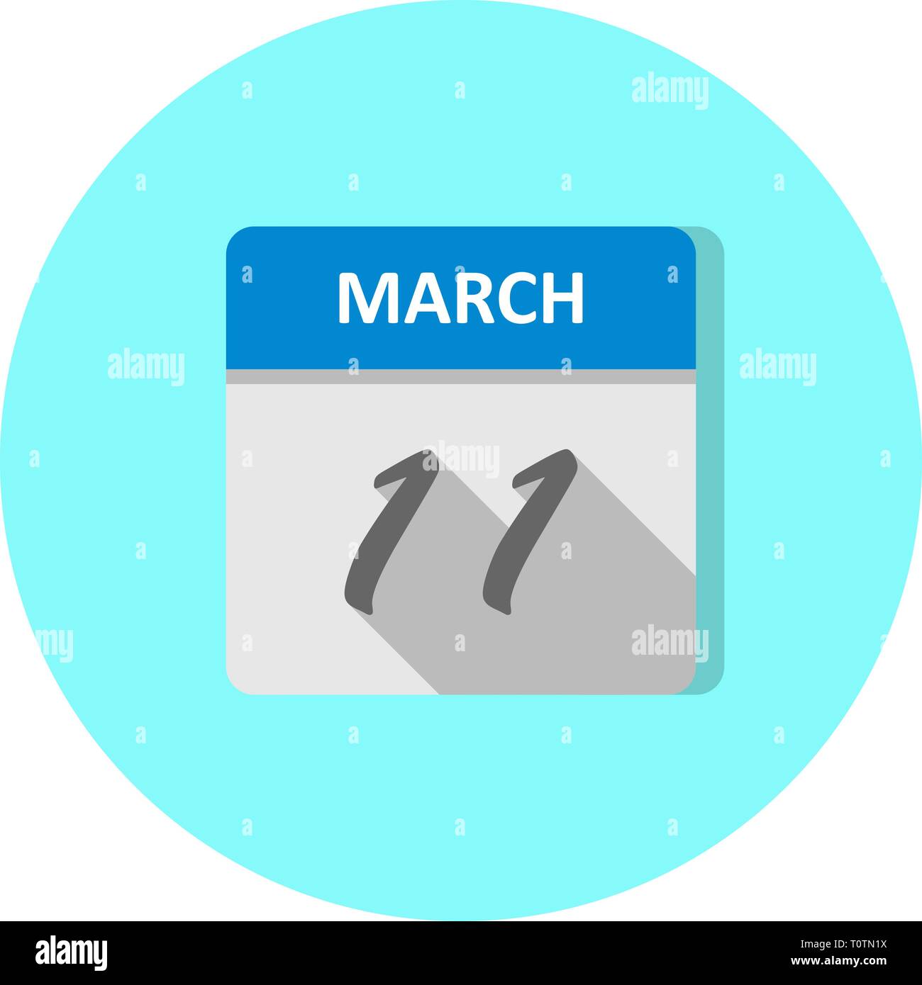 March 11th Date on a Single Day Calendar Stock Photo - Alamy