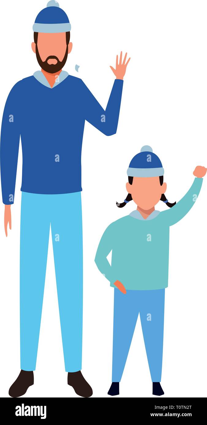 young man and child Stock Vector Image & Art - Alamy