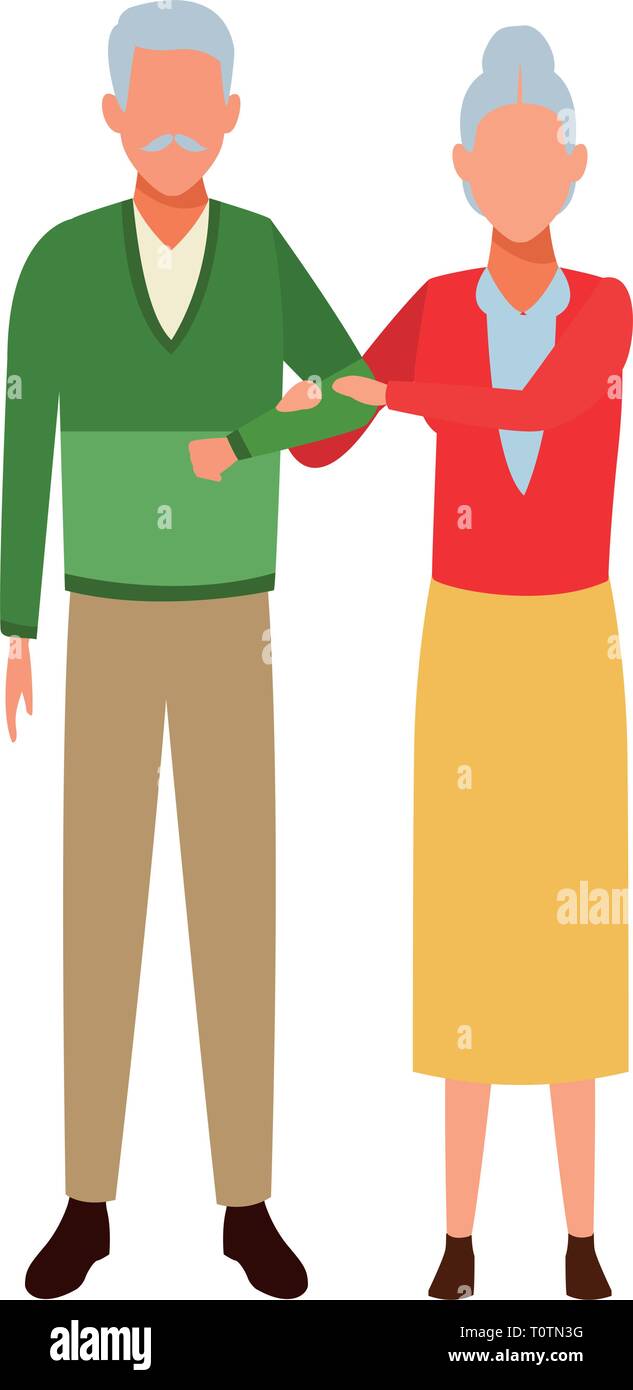 old couple avatars Stock Vector Image & Art - Alamy