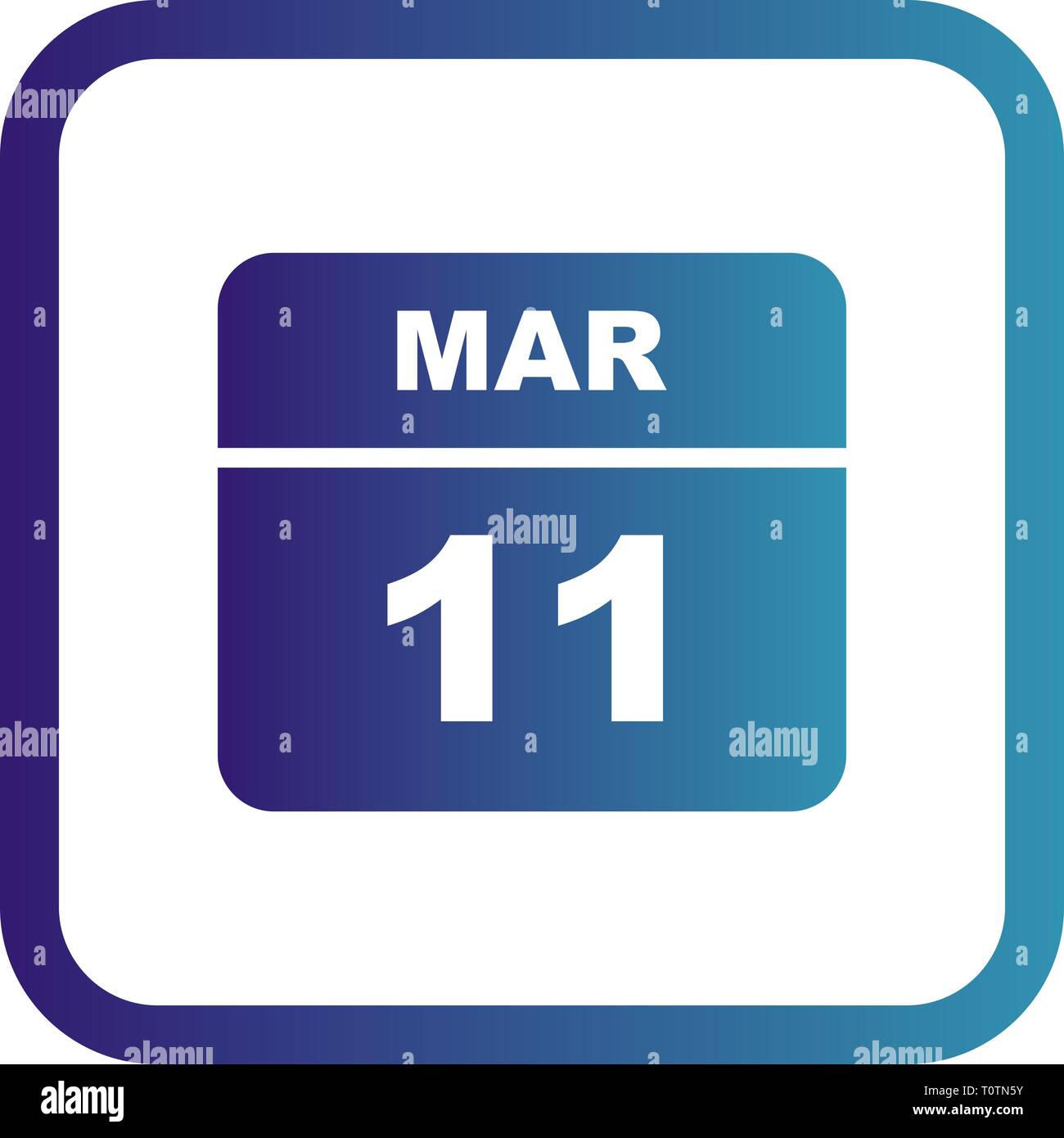 March 11th Date on a Single Day Calendar Stock Photo - Alamy