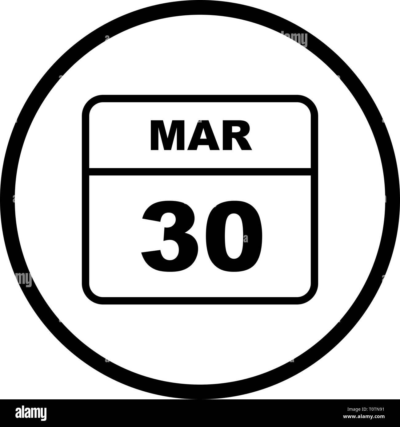 Mar calendar Black and White Stock Photos & Images - Alamy