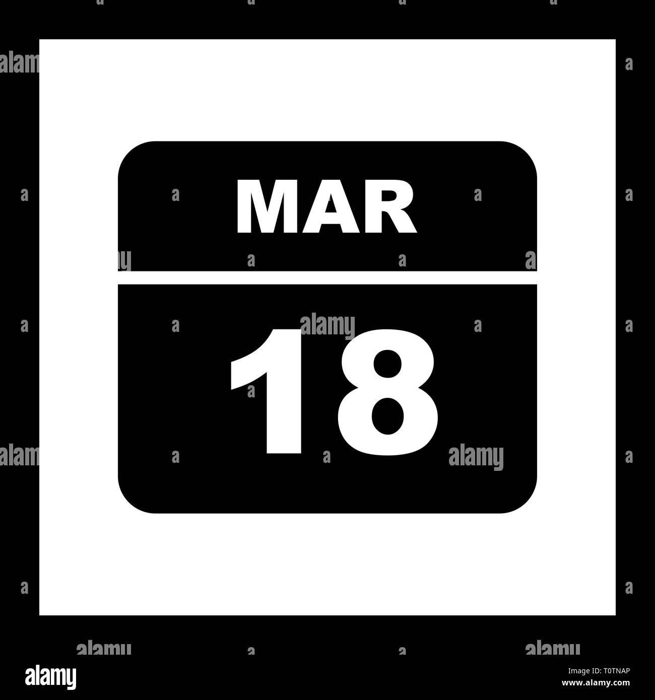Mar calendar Black and White Stock Photos & Images - Alamy