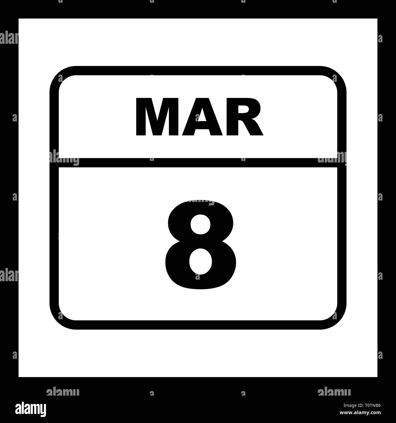 March 07 calendar date hi-res stock photography and images - Alamy