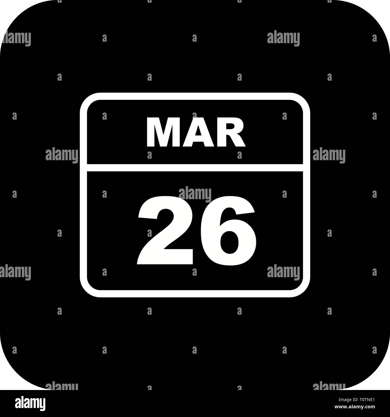 Mar calendar Black and White Stock Photos & Images - Alamy