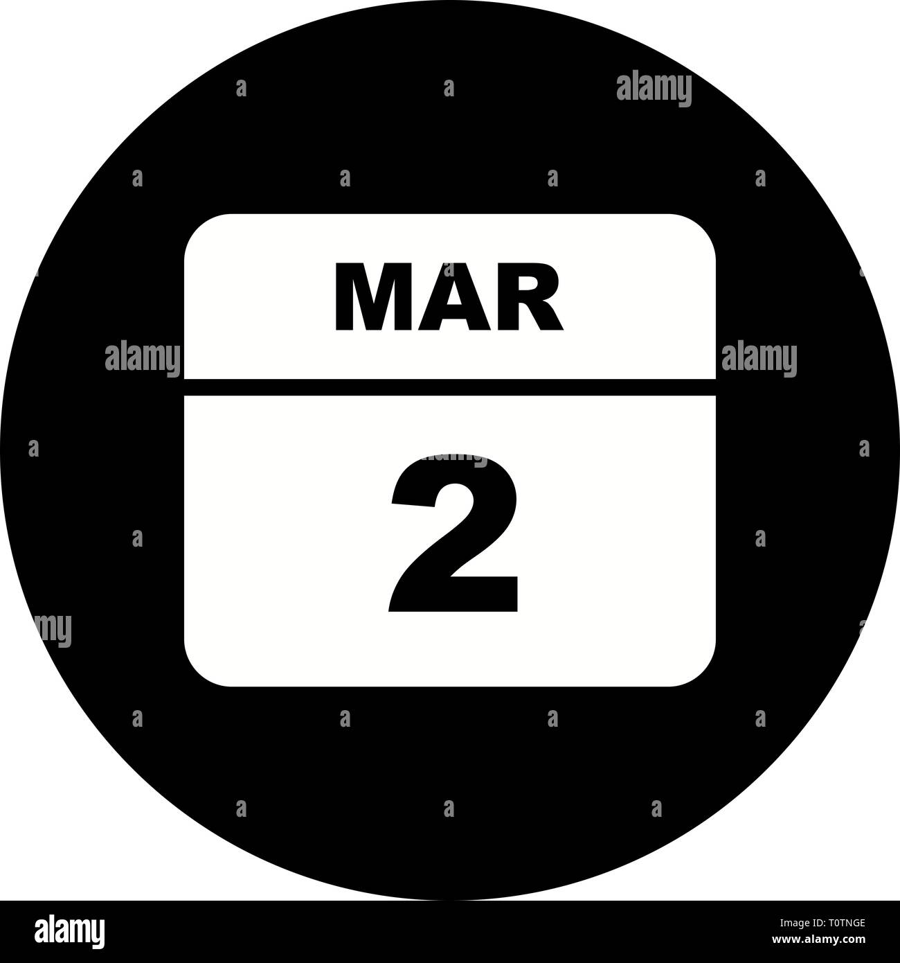 March 2nd day month calendar hi-res stock photography and images - Alamy