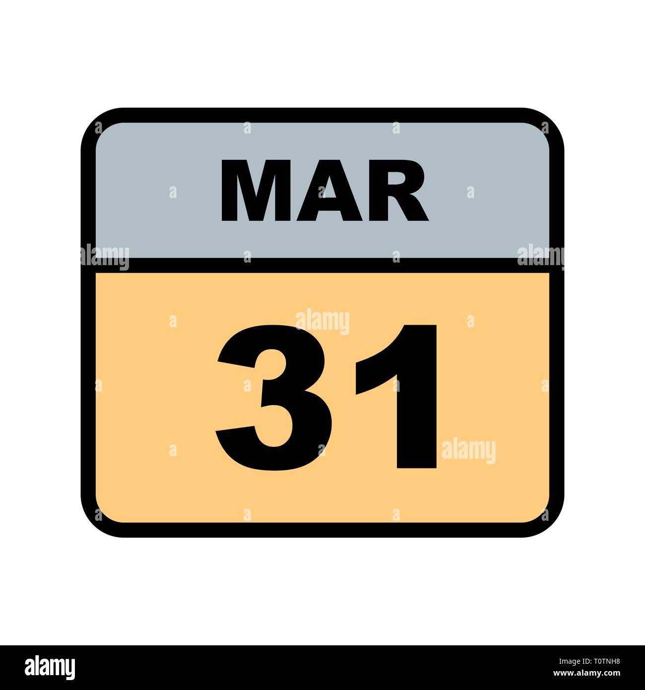 March 31st Date on a Single Day Calendar Stock Photo - Alamy