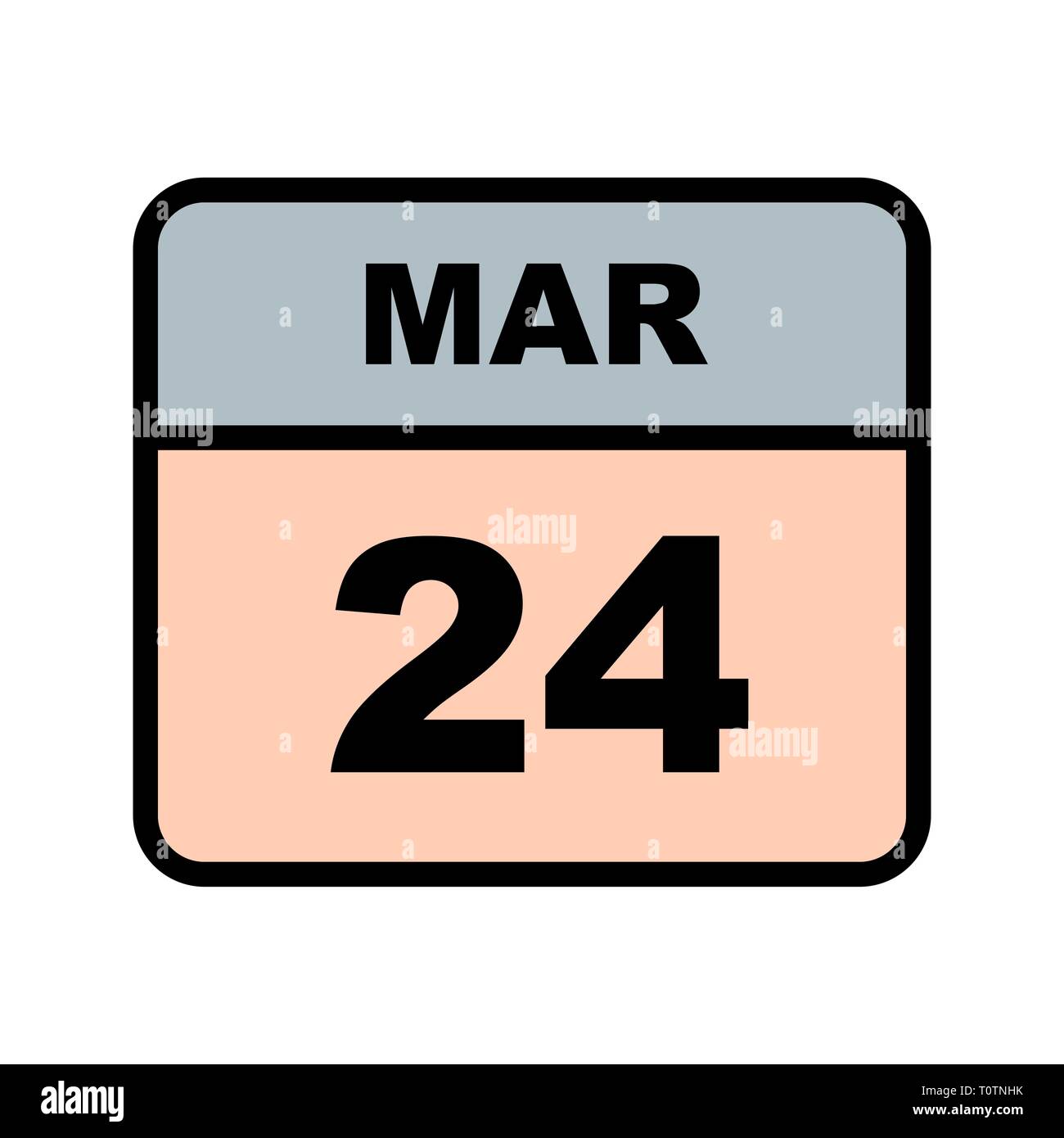 March 24th Date on a Single Day Calendar Stock Photo - Alamy