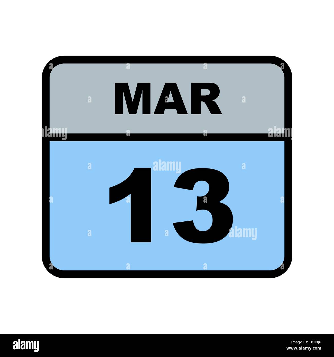 Calendar march 13th hi-res stock photography and images - Alamy