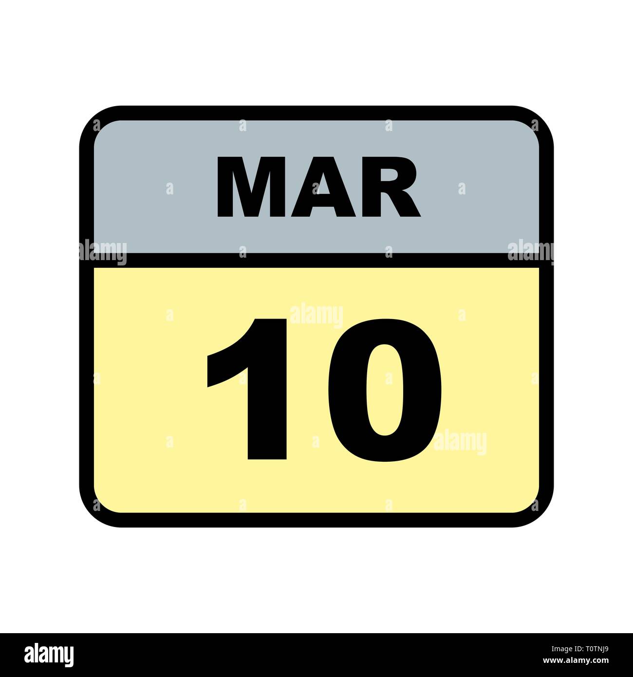 March 10th Date on a Single Day Calendar Stock Photo - Alamy