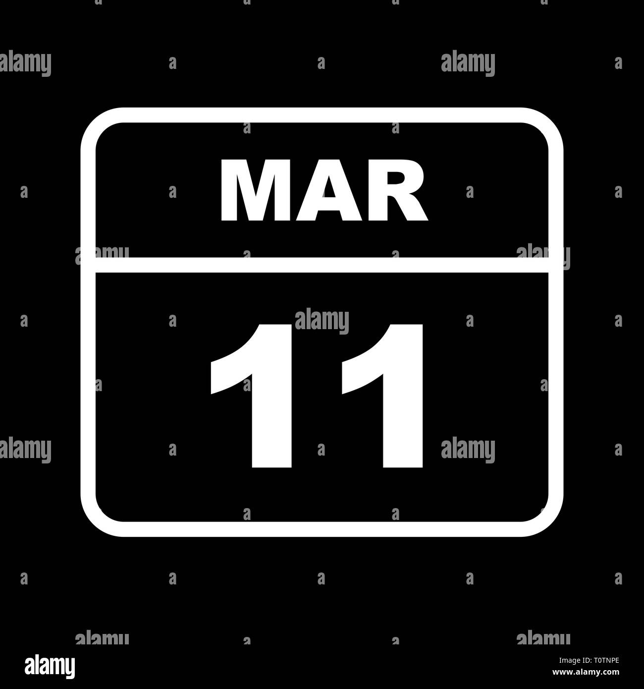 March 07 calendar date hi-res stock photography and images - Alamy
