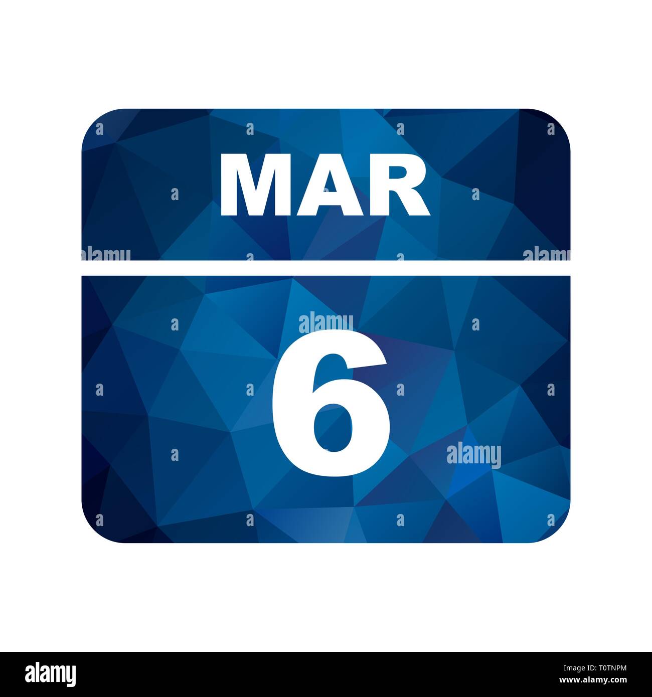 March 6th Date on a Single Day Calendar Stock Photo - Alamy