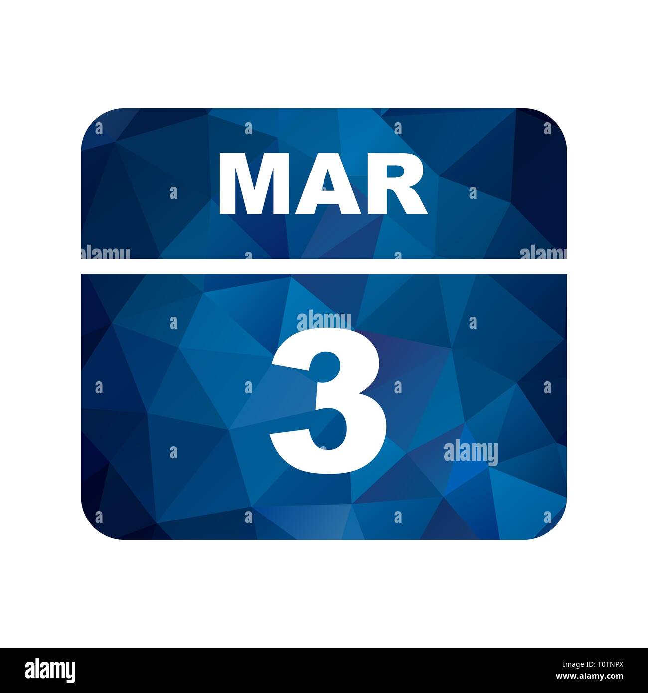 March 3rd Date on a Single Day Calendar Stock Photo - Alamy