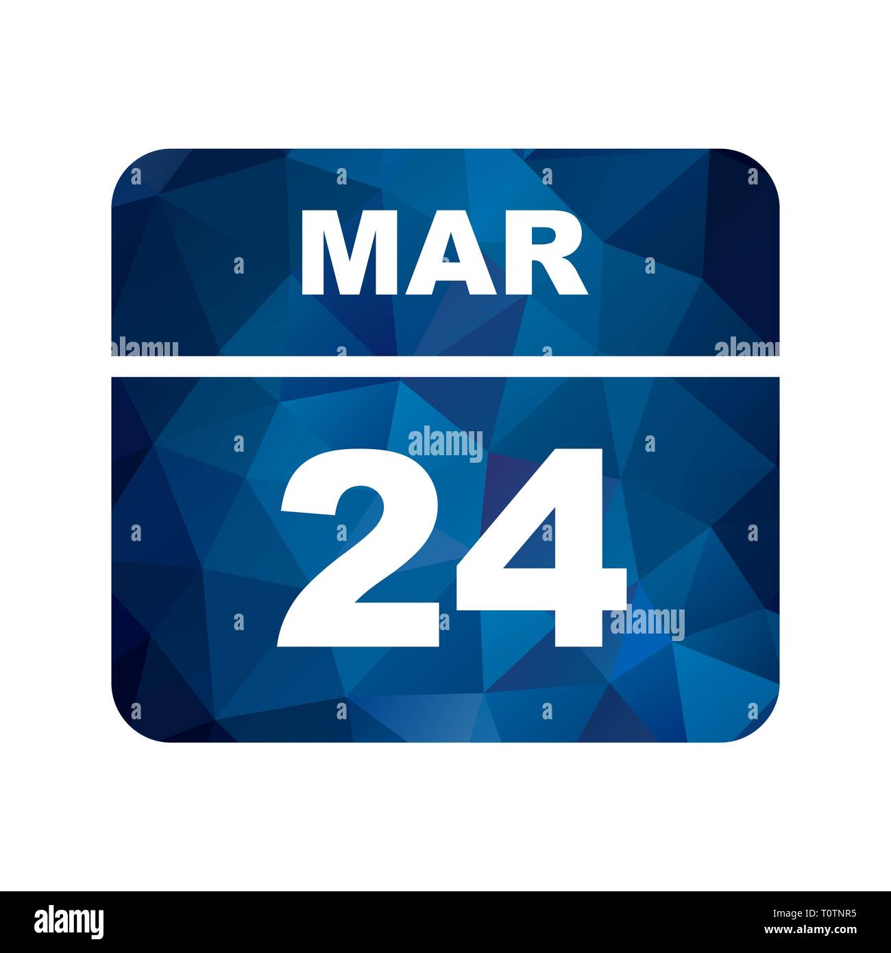 March 24th Date on a Single Day Calendar Stock Photo - Alamy