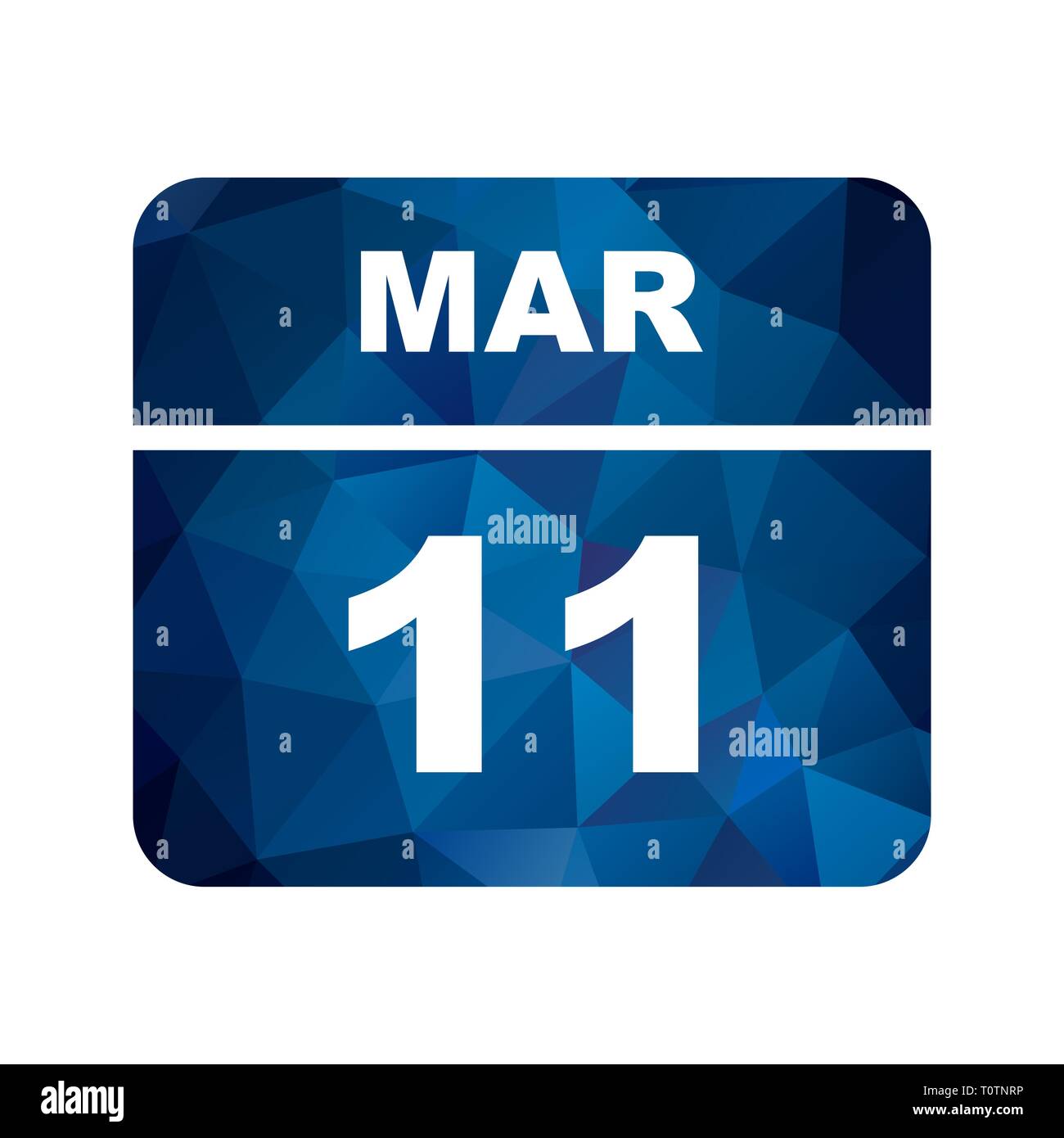March 11th Date on a Single Day Calendar Stock Photo - Alamy