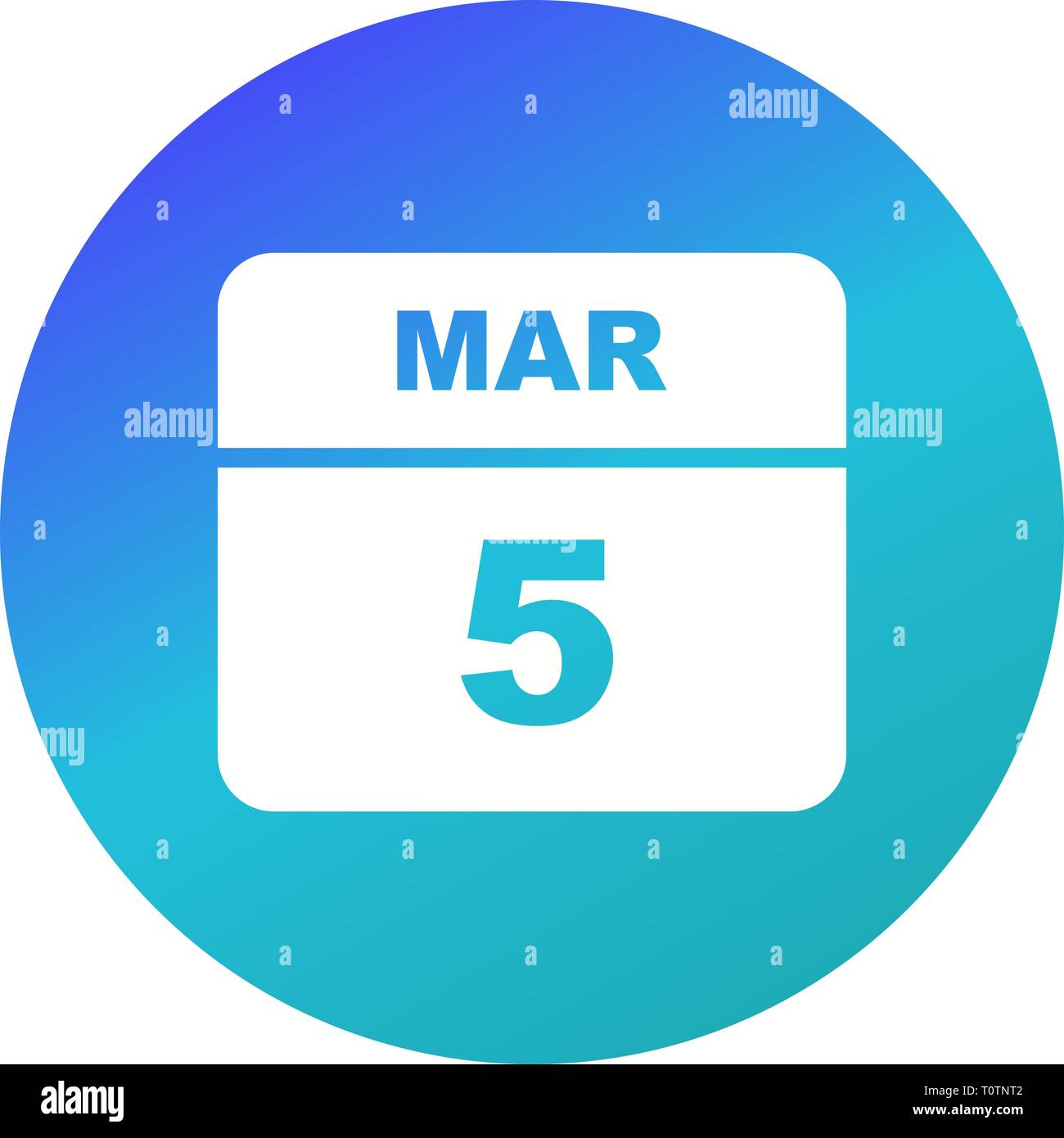 March 5th Date on a Single Day Calendar Stock Photo - Alamy