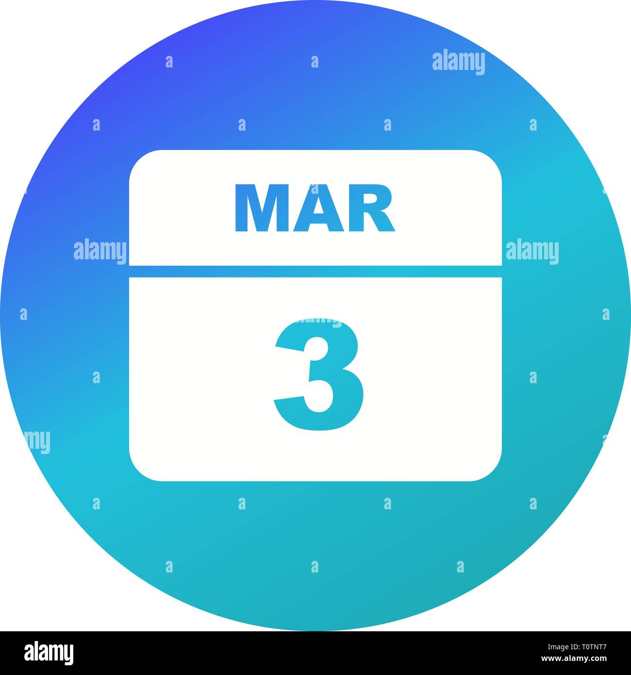 March 3rd Date on a Single Day Calendar Stock Photo - Alamy