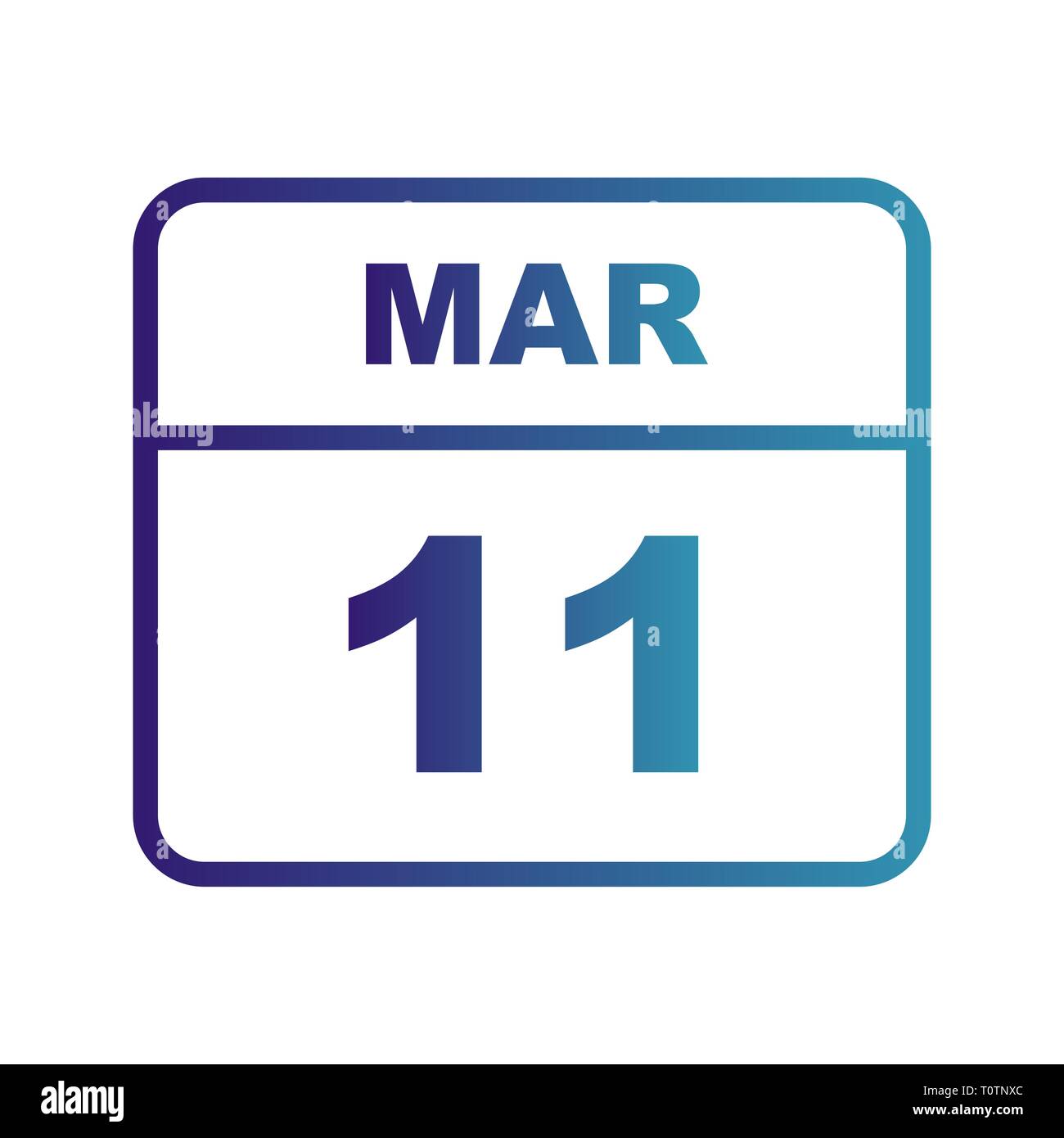 March 11 calendar sign hi-res stock photography and images - Alamy