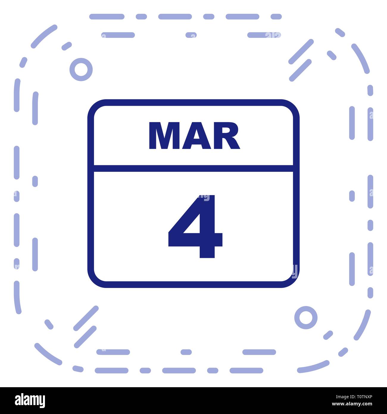 March 4th Date on a Single Day Calendar Stock Photo - Alamy