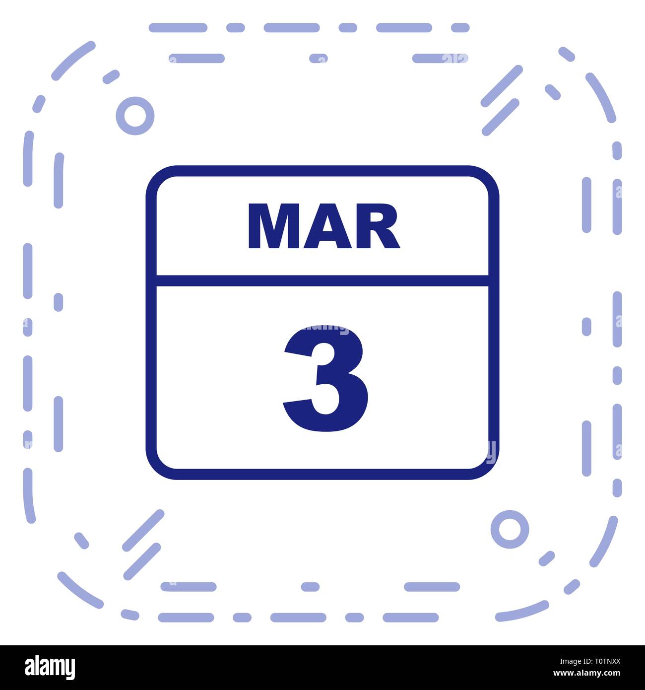 March 3rd Date on a Single Day Calendar Stock Photo - Alamy