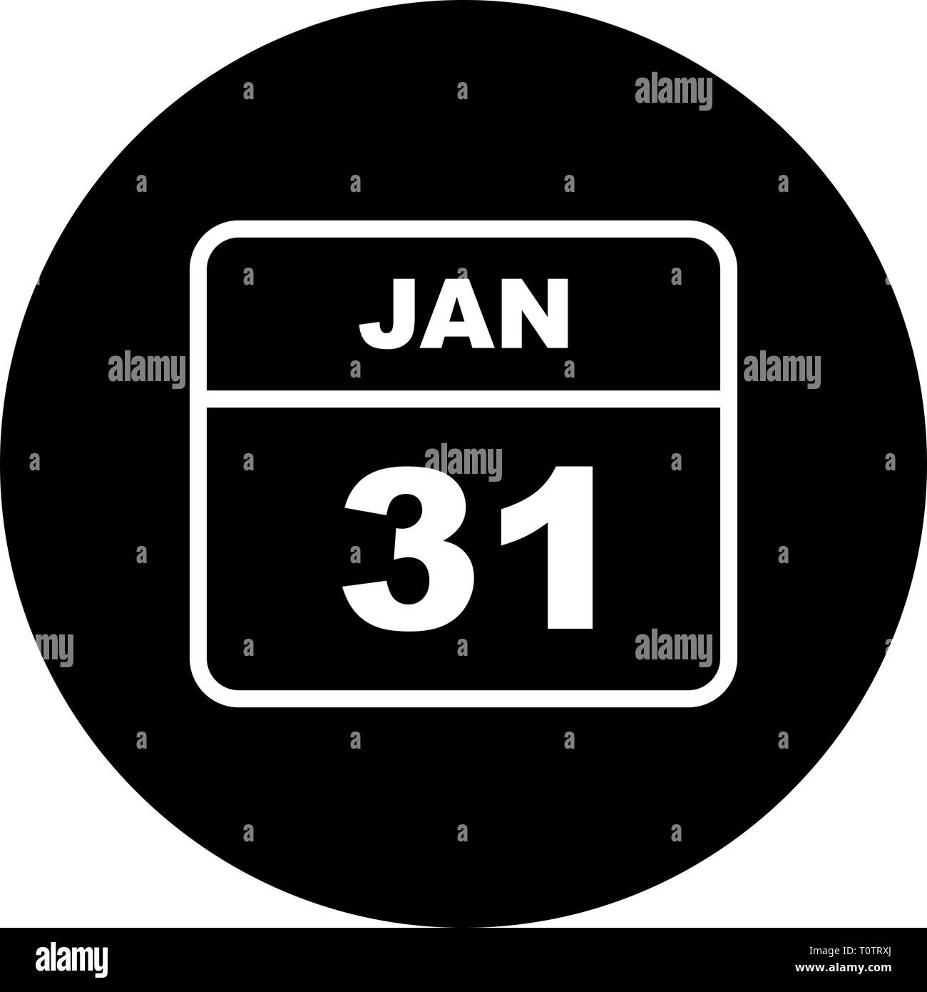 January 31st Date on a Single Day Calendar Stock Photo - Alamy