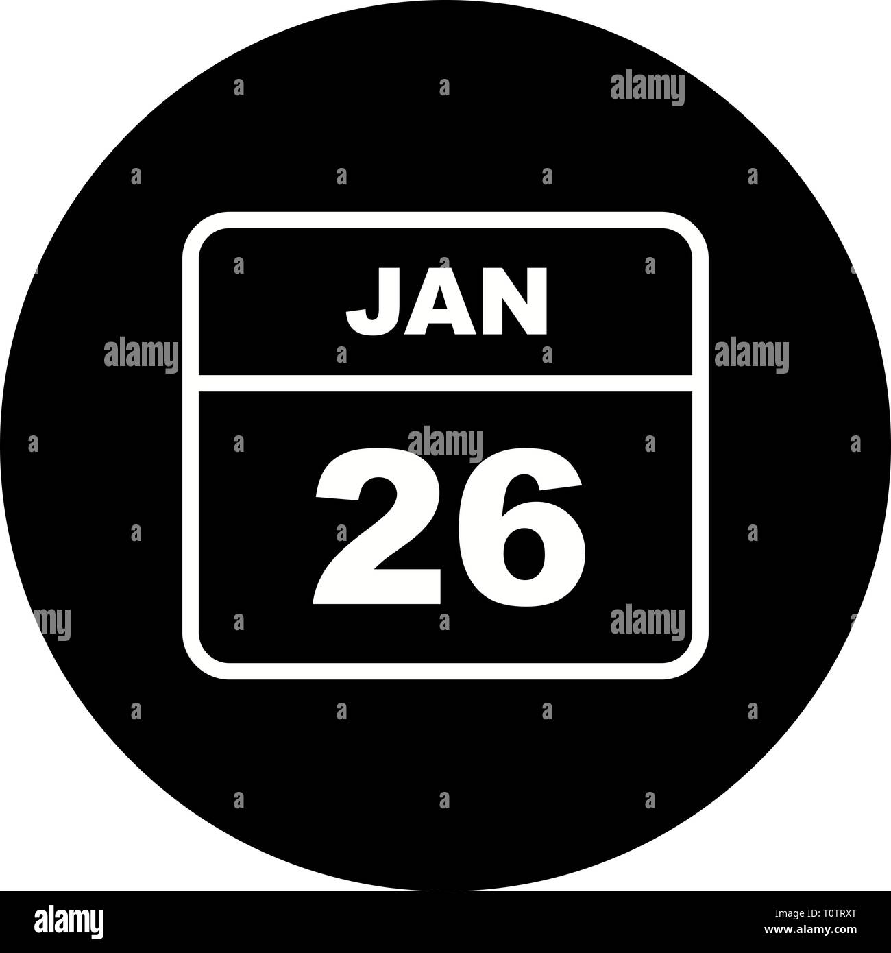 26 january calendar table hi-res stock photography and images - Alamy