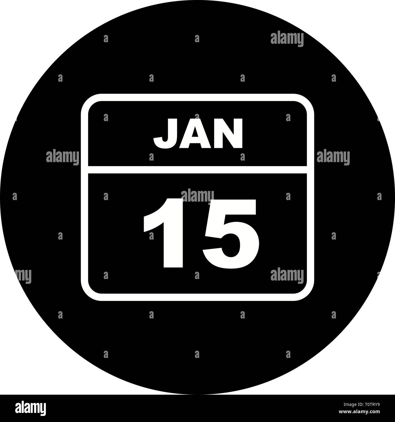 January 15th Date on a Single Day Calendar Stock Photo - Alamy
