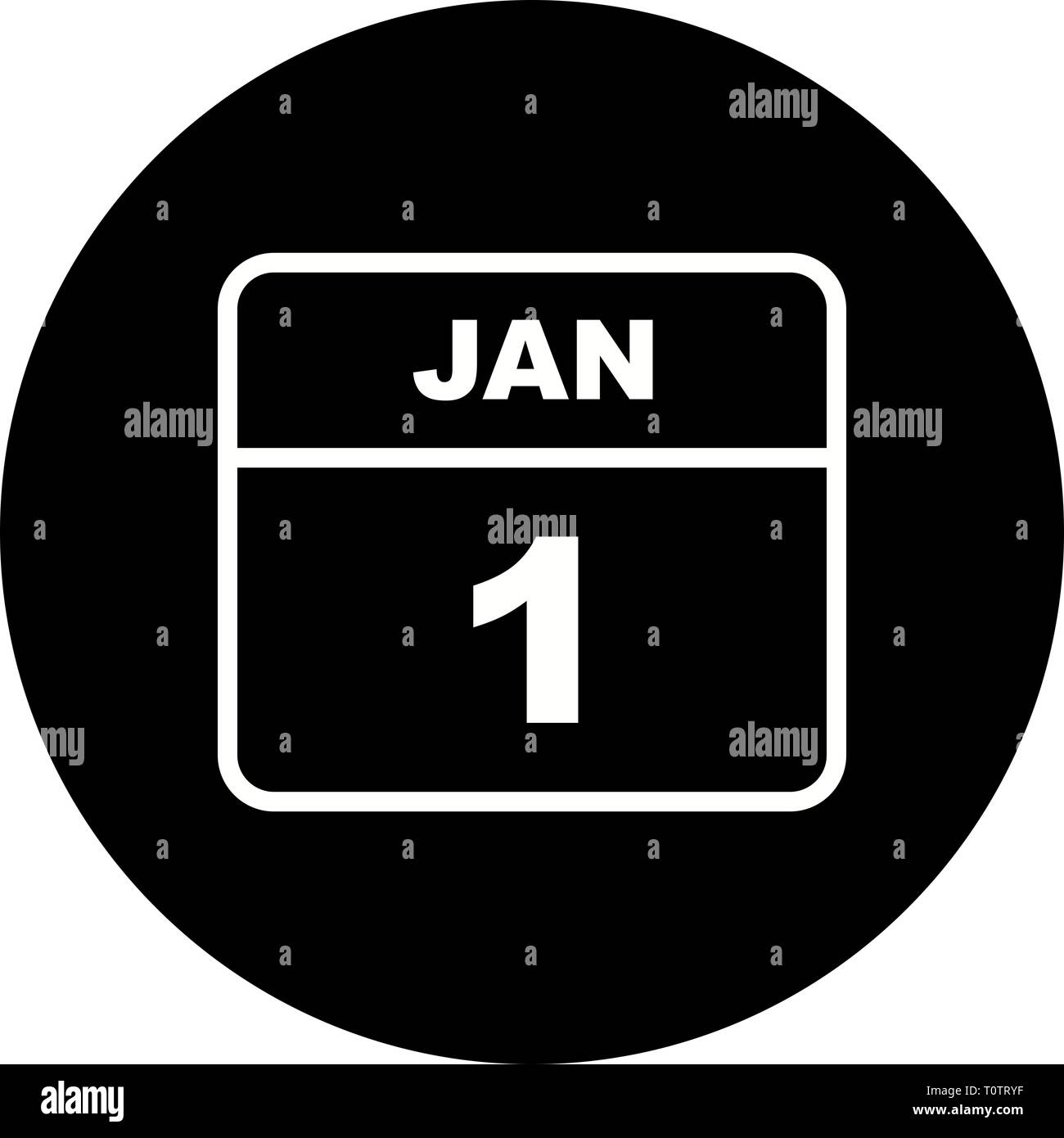January 1st 1st day Black and White Stock Photos & Images - Alamy