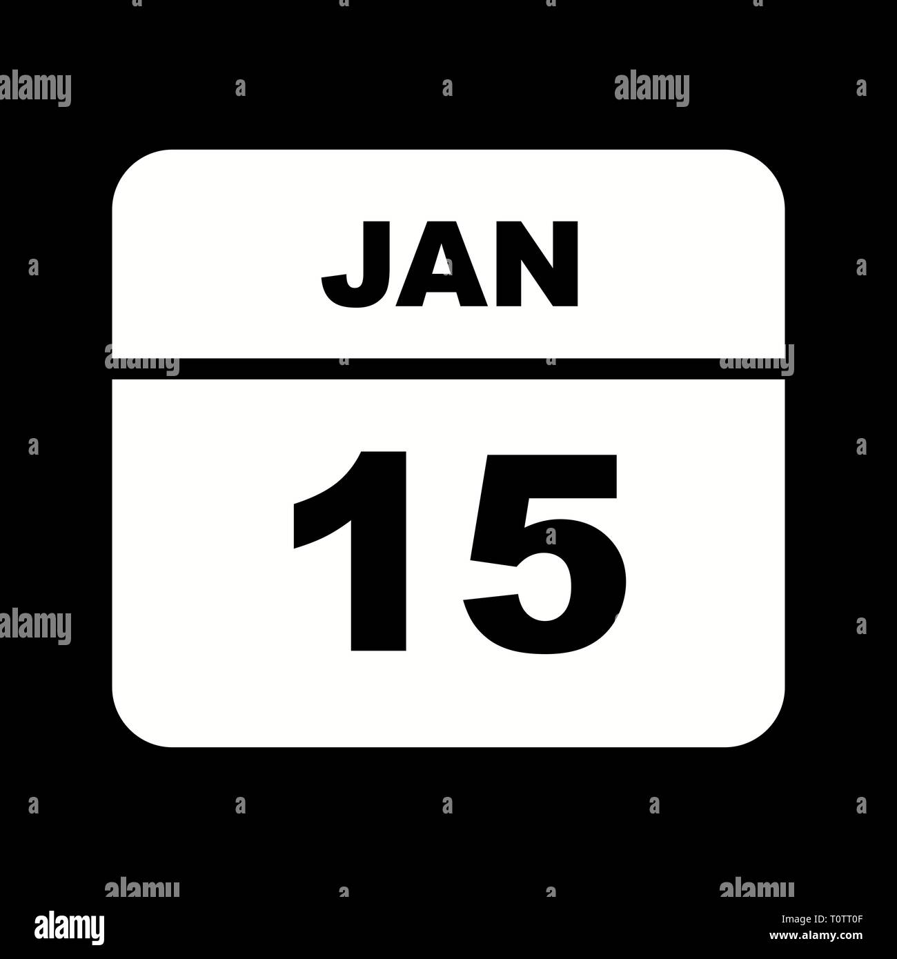 January 15th Date on a Single Day Calendar Stock Photo - Alamy