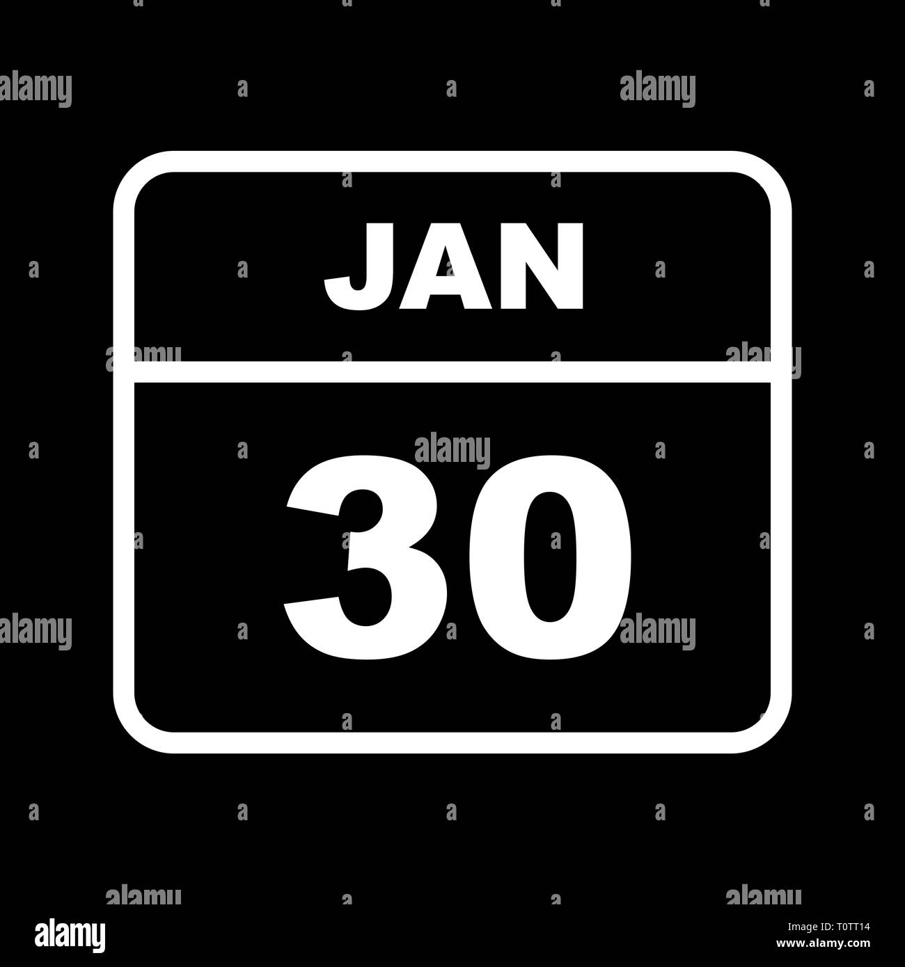 Jan month calendar Black and White Stock Photos & Images - Alamy