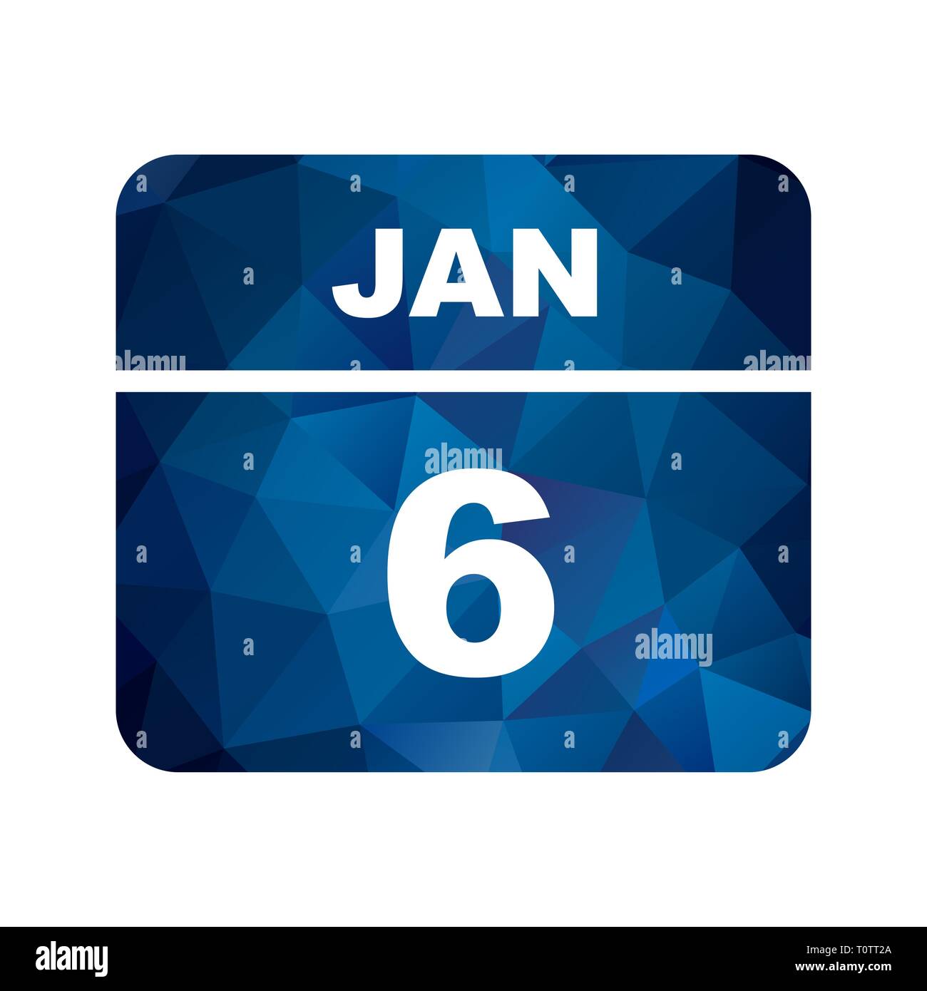 January 6th Date on a Single Day Calendar Stock Photo - Alamy