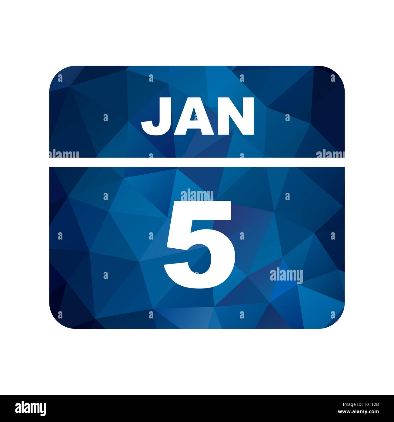 January 5th Date on a Single Day Calendar Stock Photo - Alamy