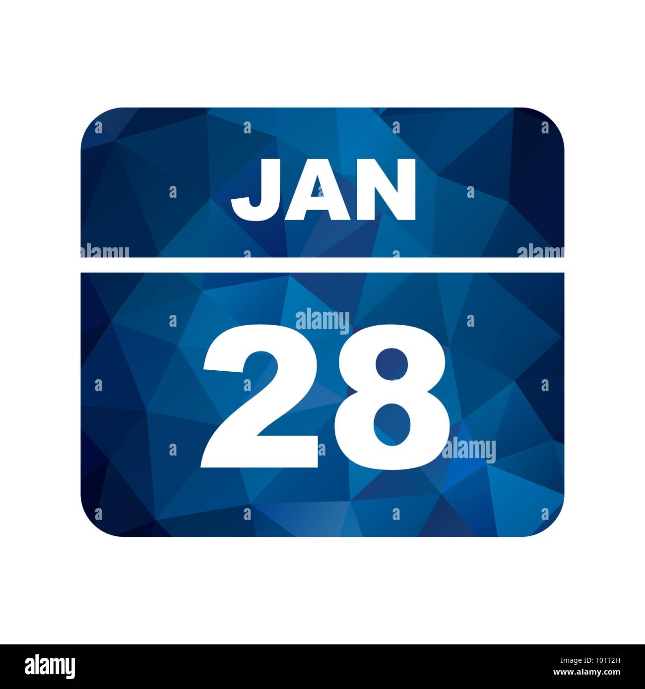 January 28th Date on a Single Day Calendar Stock Photo - Alamy