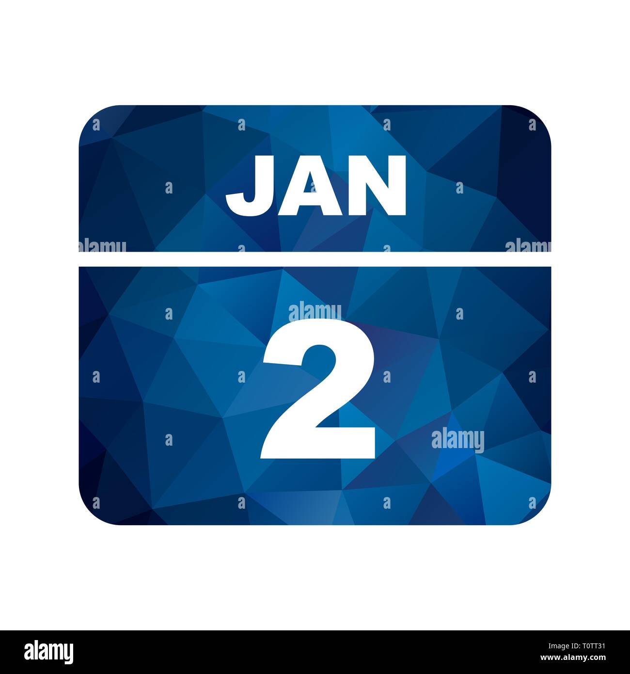 January 2nd Date on a Single Day Calendar Stock Photo - Alamy