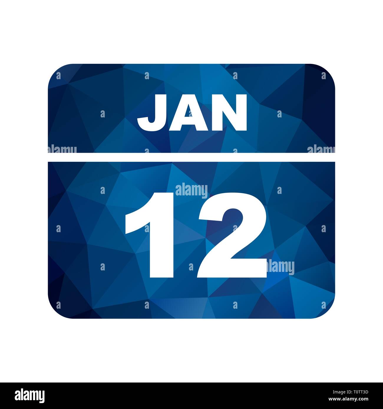 January 12th Date on a Single Day Calendar Stock Photo - Alamy