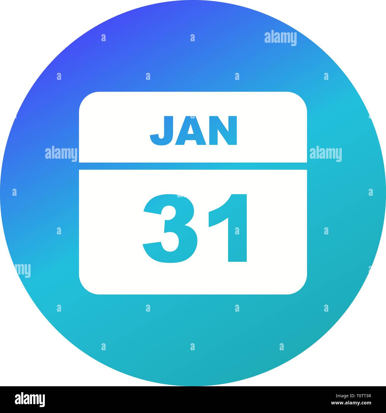 January 31st Date on a Single Day Calendar Stock Photo - Alamy