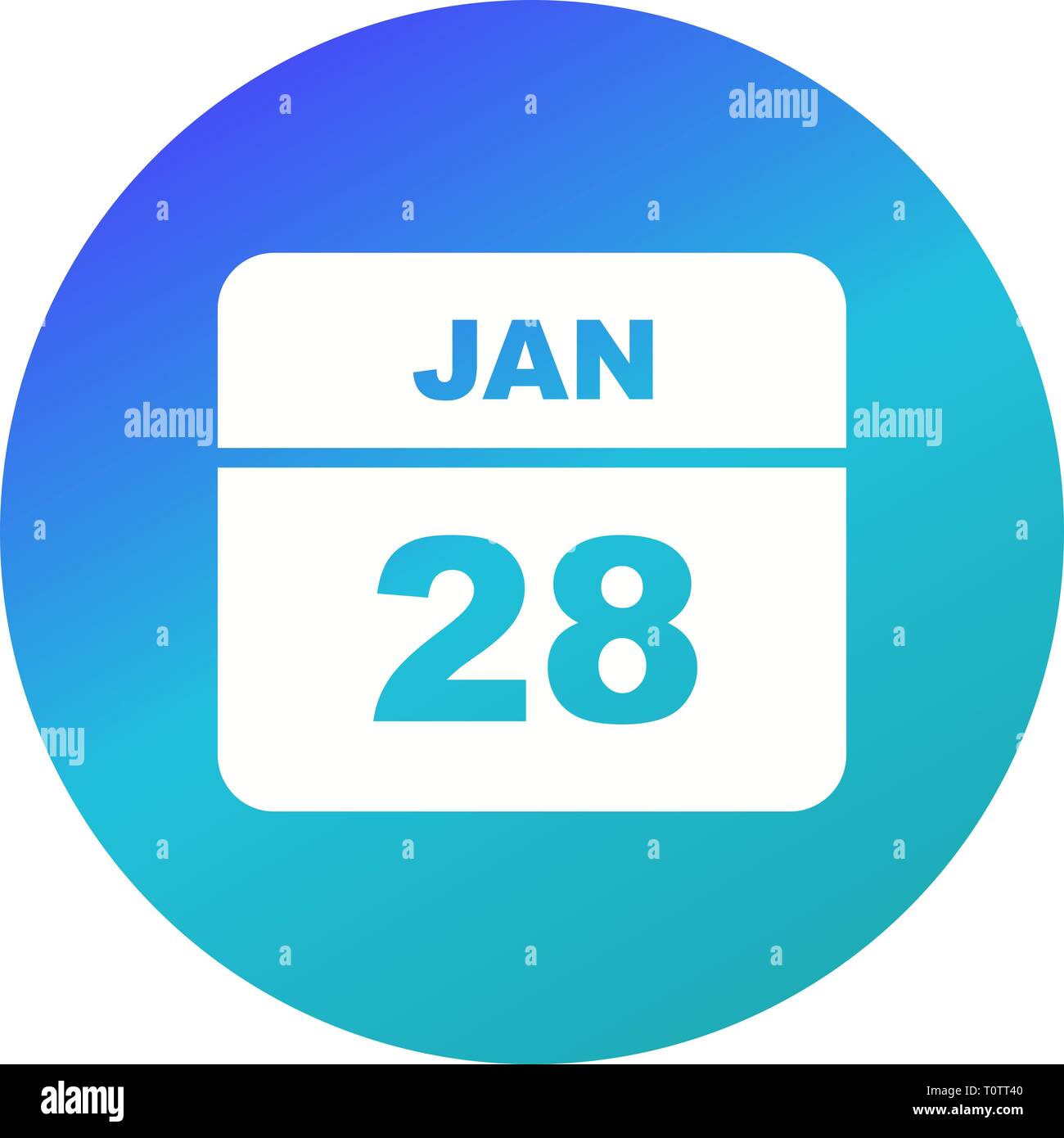 January 28th Date on a Single Day Calendar Stock Photo - Alamy
