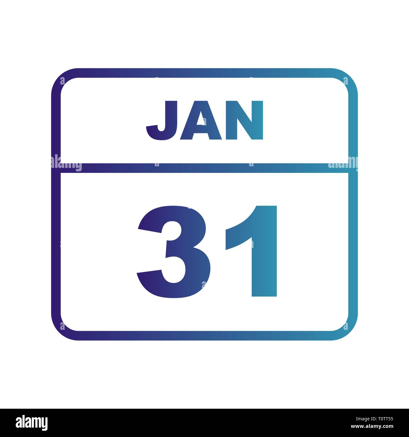 January 31st Date on a Single Day Calendar Stock Photo - Alamy